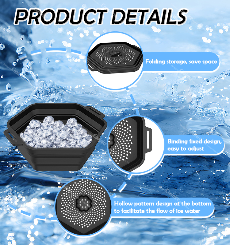 Silicone Ice Shower - Premium Portable Folding Cold Water Shower